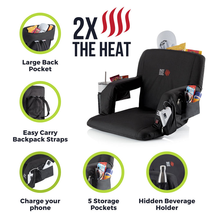 The Original Hot Seat, Dual Heated Bleacher Chair (Battery Included ...